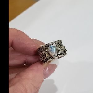 Hand Crafted | Jewelry | Beautiful Rainbow Moonstone 925 Spinner Punk ...